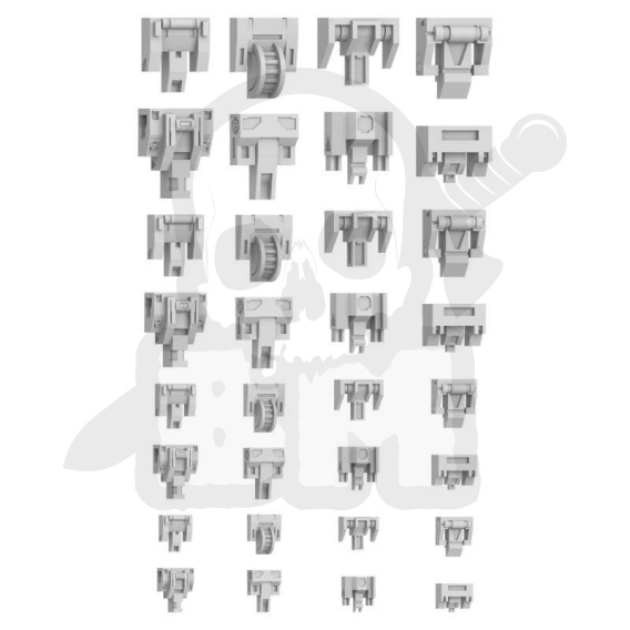 Battle-Models > 3D printed set - Mecha Detail Parts - Mecha Hinge ...